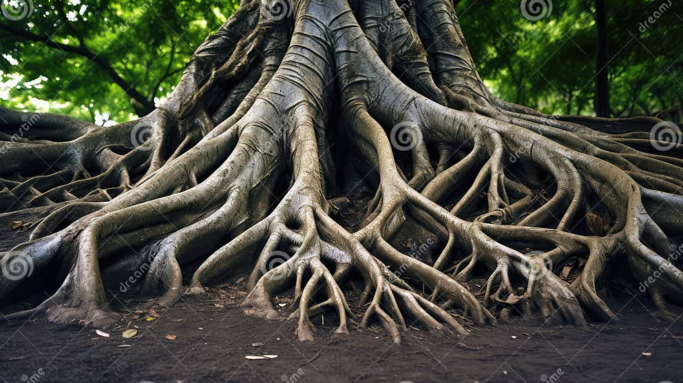 Forest root tree stock illustration. Illustration of forest - 336243548