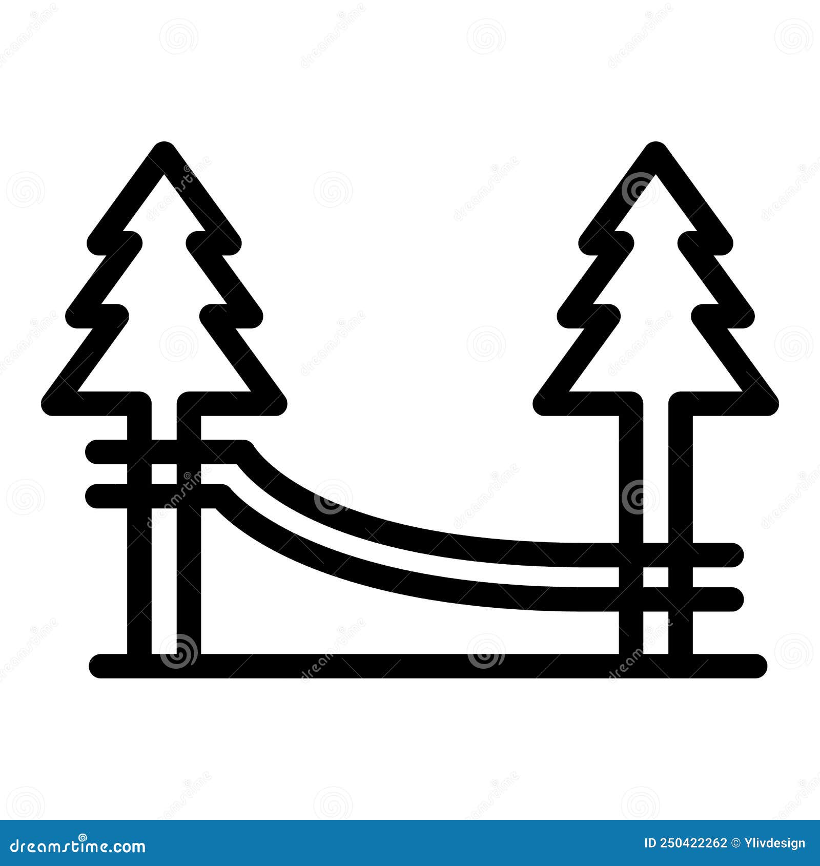 Forest Rope Climb Icon Outline Vector. Adventure Park Stock Vector ...