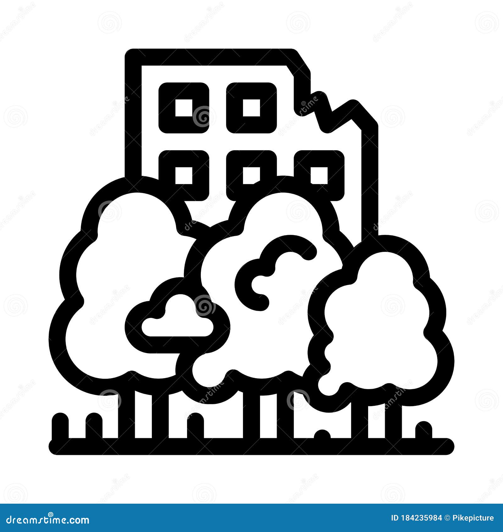 Forest Ruined House Background Icon Vector Outline Illustration Stock ... Forest Ruined House Background Icon Vector Outline Illustration Stock ...