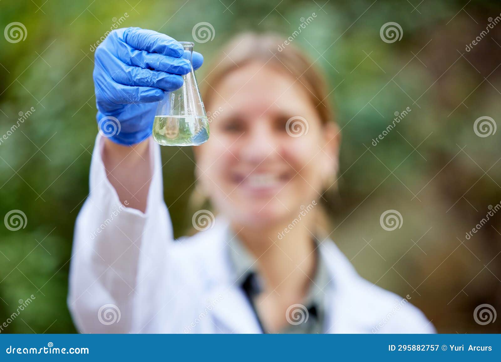 Forest, Sample and Professional Scientist Test Water for Research or ...