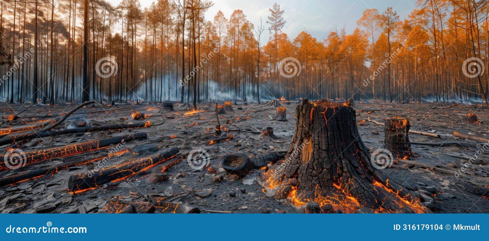 Devastation in Teak Forest stock photo. Image of natural - 316179104