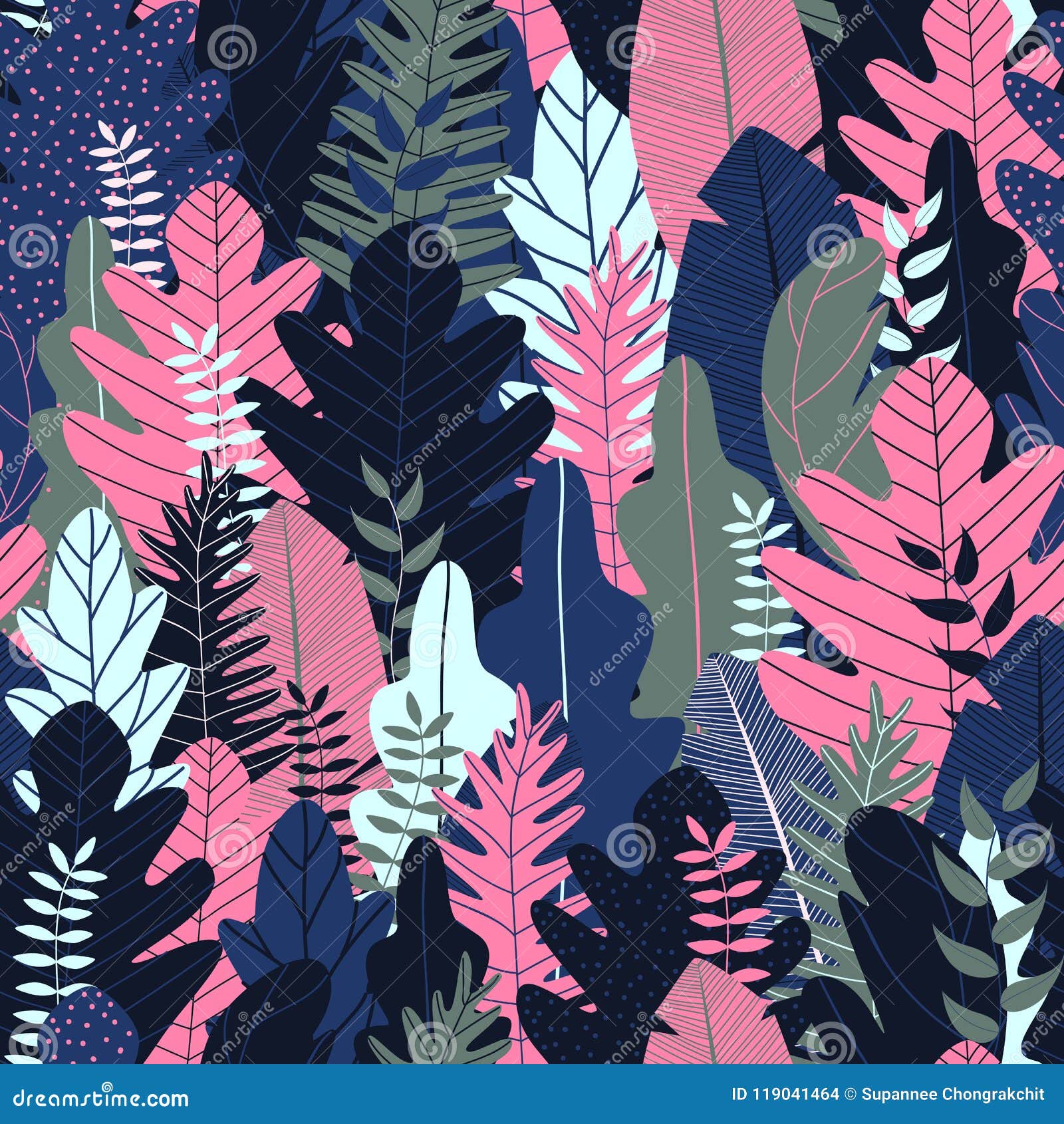 Forest Seamless Pattern. Vector Illustration. Stock Illustration ...
