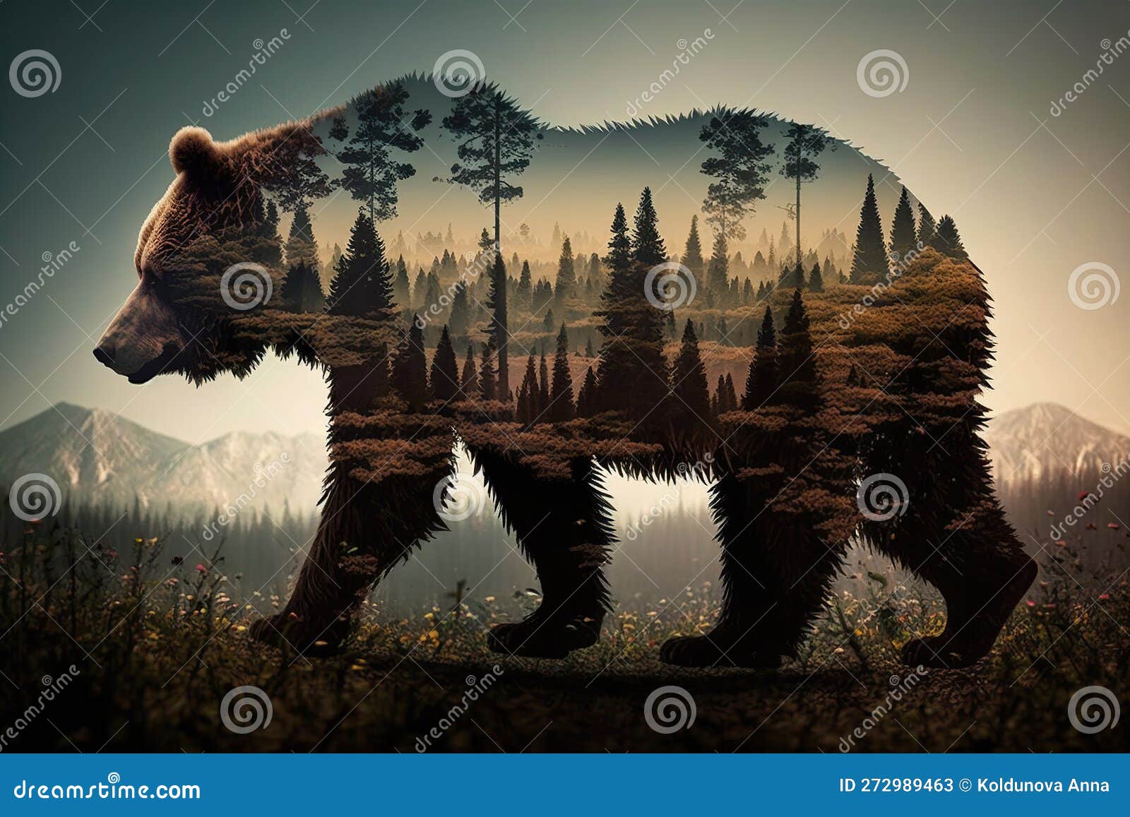 A Forest in the Shape of a Grizzly Bear, Created with Generative AI ...