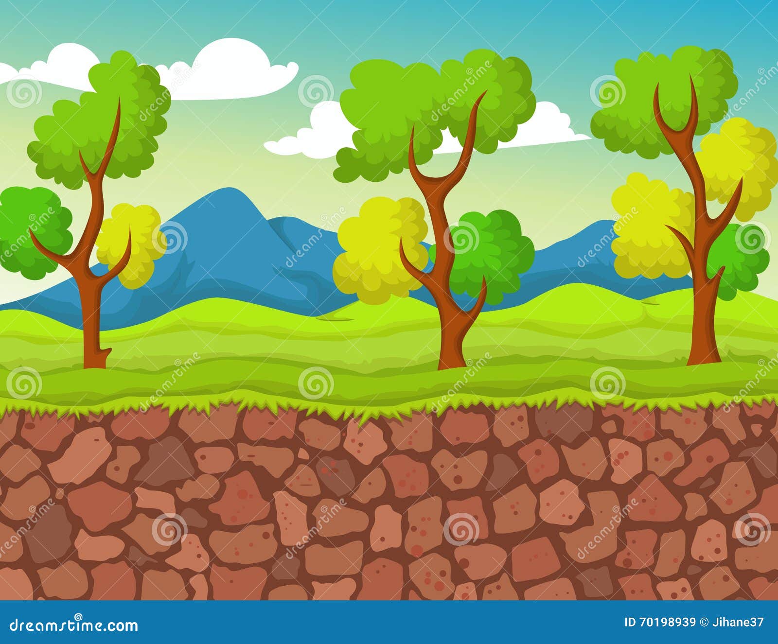 Forest Stone View You Design Stock Illustrations – 3 Forest Stone View ...