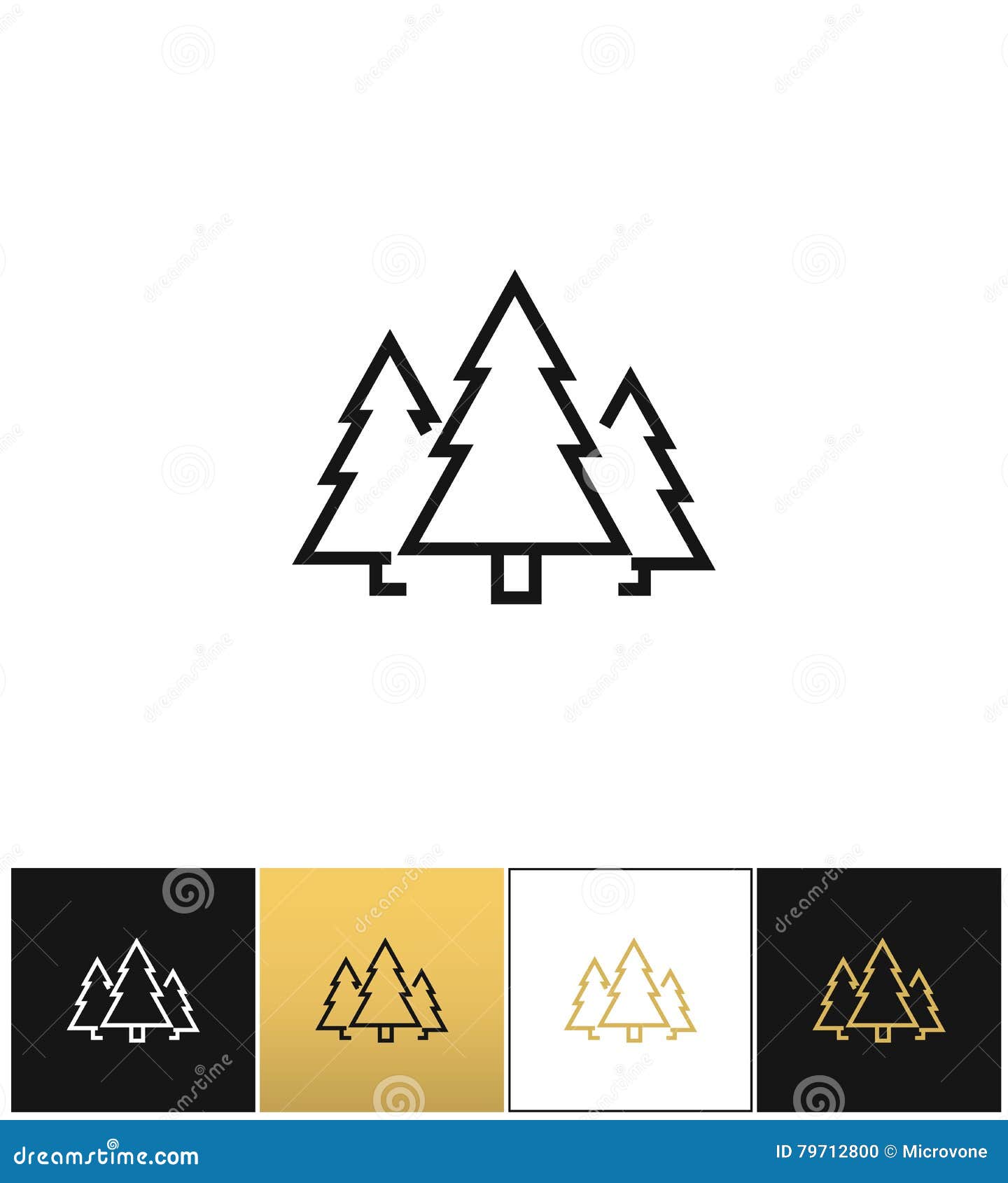 Evergreen Trees Vector Stock Illustrations – 2,718 Evergreen Trees ...