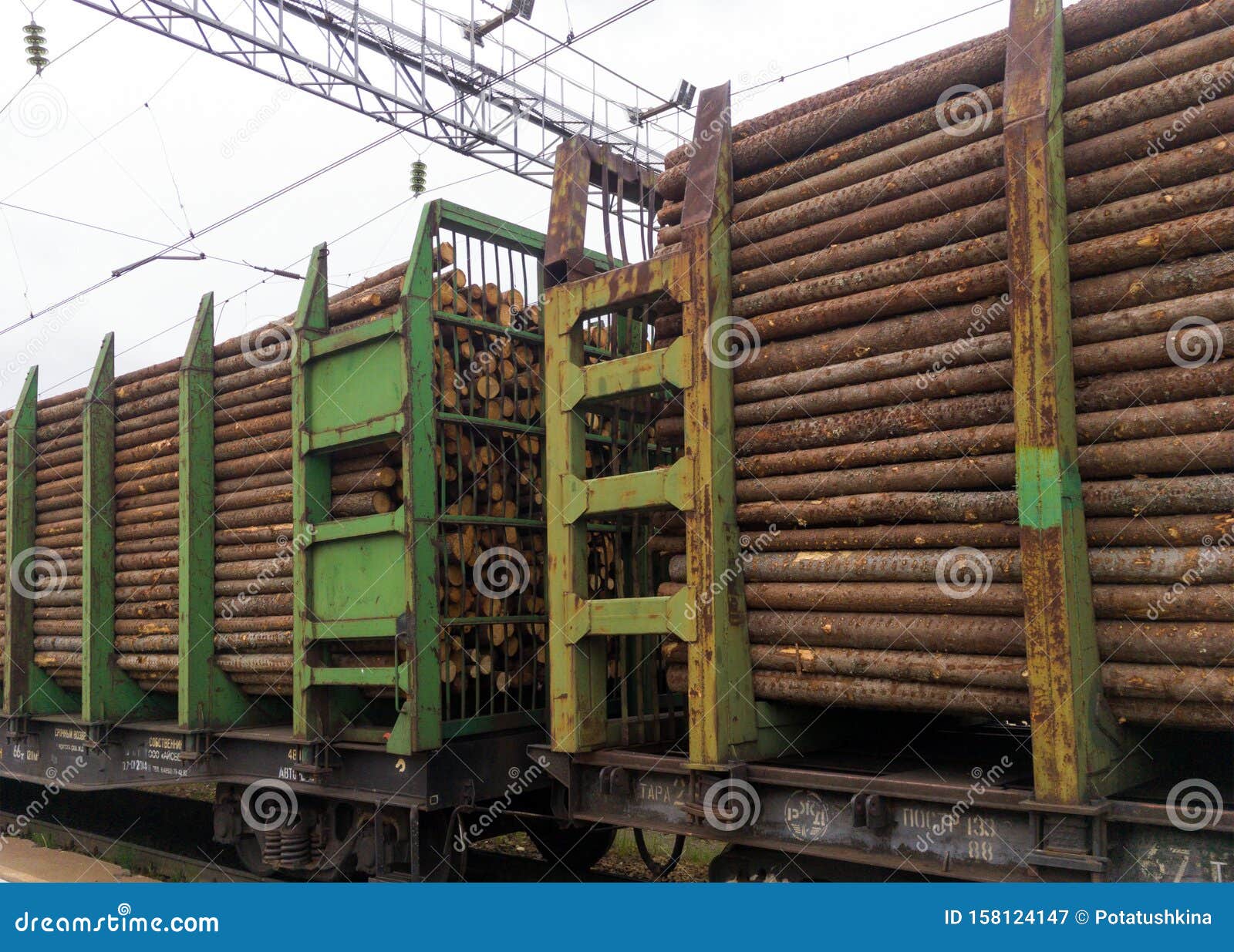 Forest Transportation by Rail Editorial Photography - Image of station ...