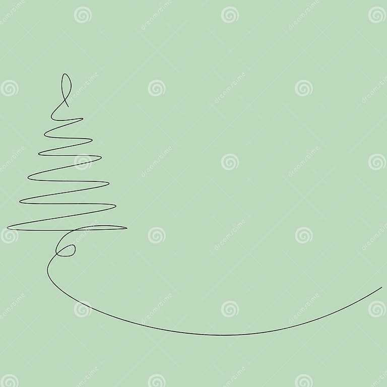 Forest Tree Line Drawing, Vector Illustration Stock Vector ...