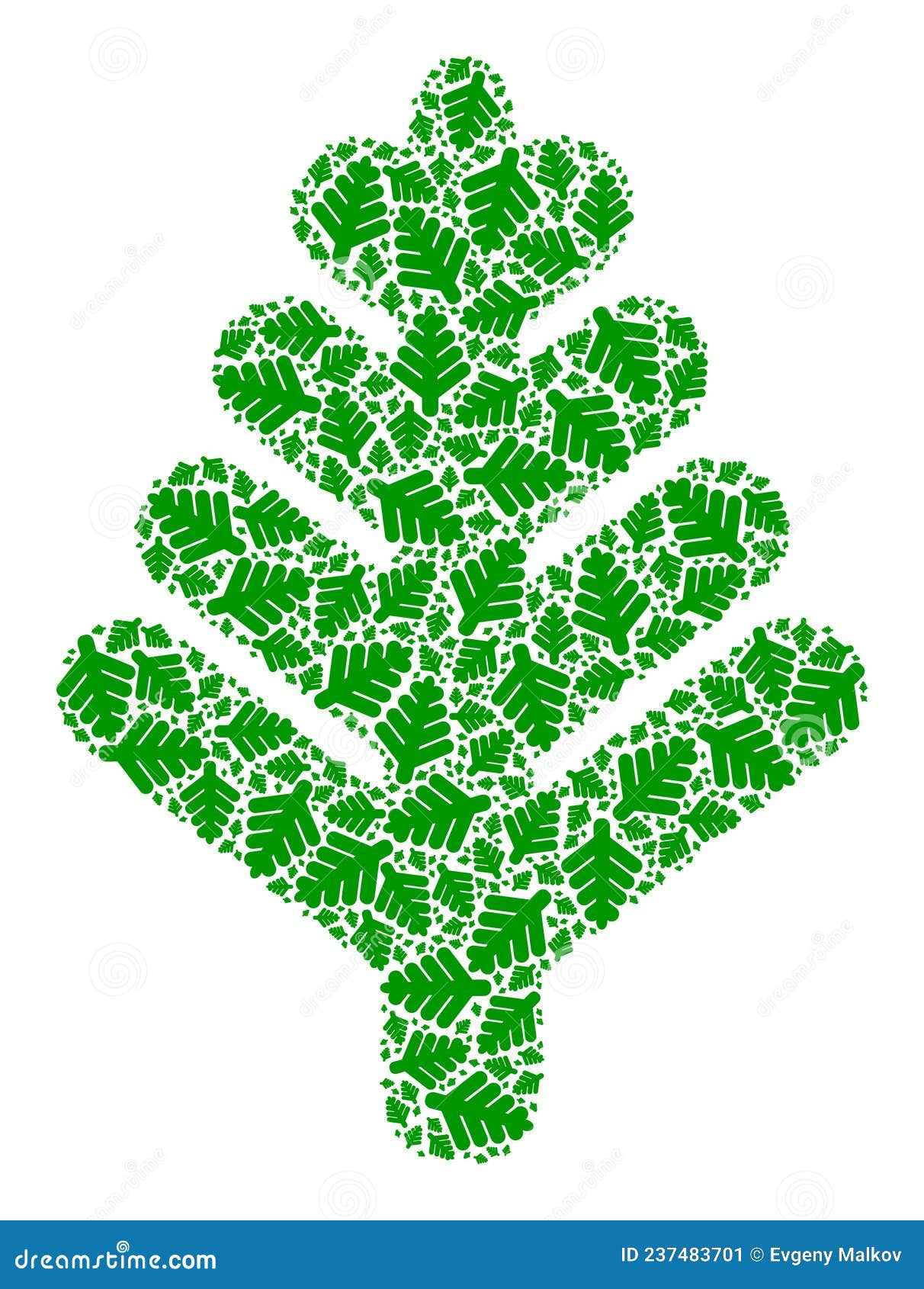 Forest Tree Recursion Icon Composition Of Self Items Stock Vector 4969