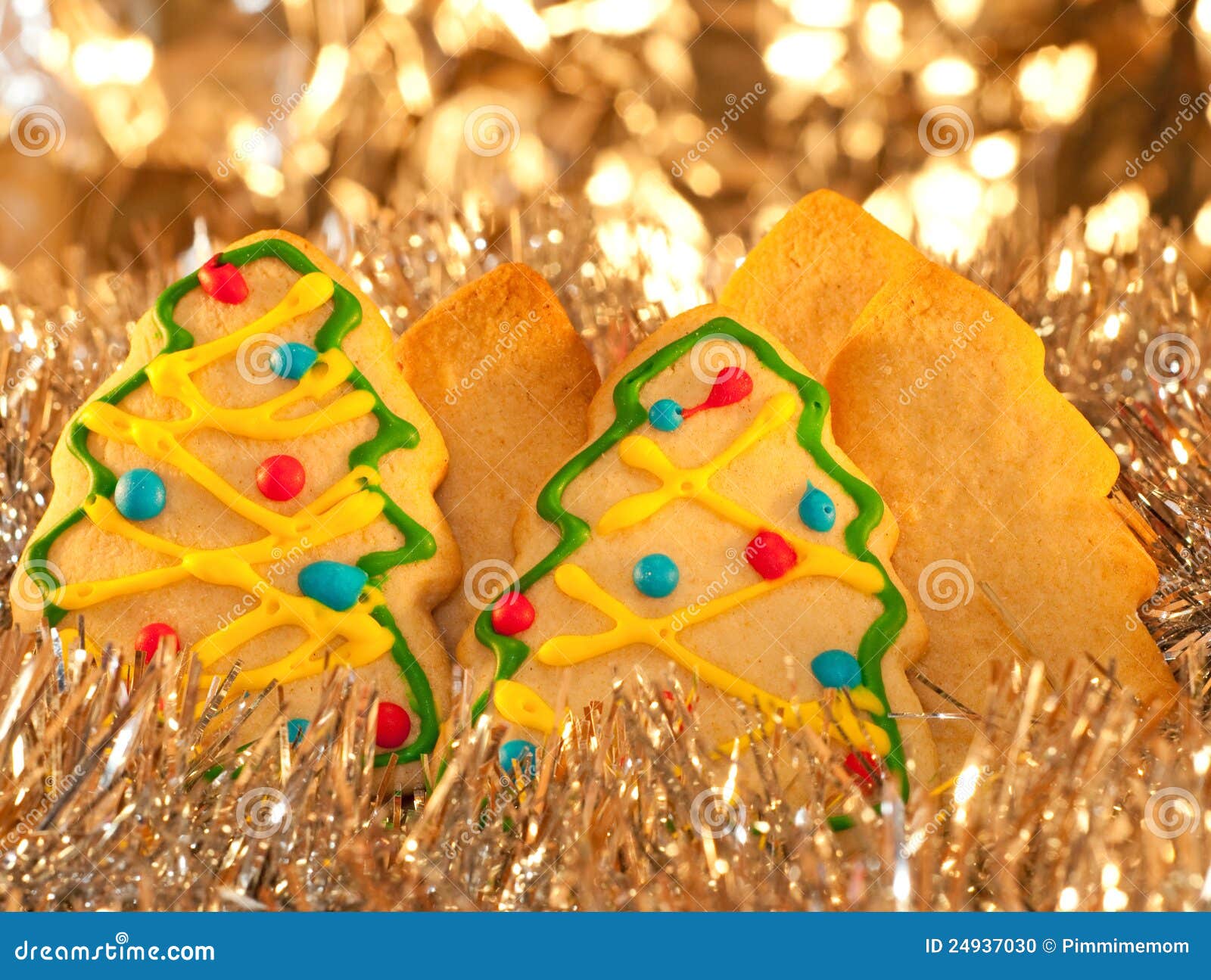 Forest of Tree Shaped Christmas Cookies Stock Photo - Image of gourmet ...