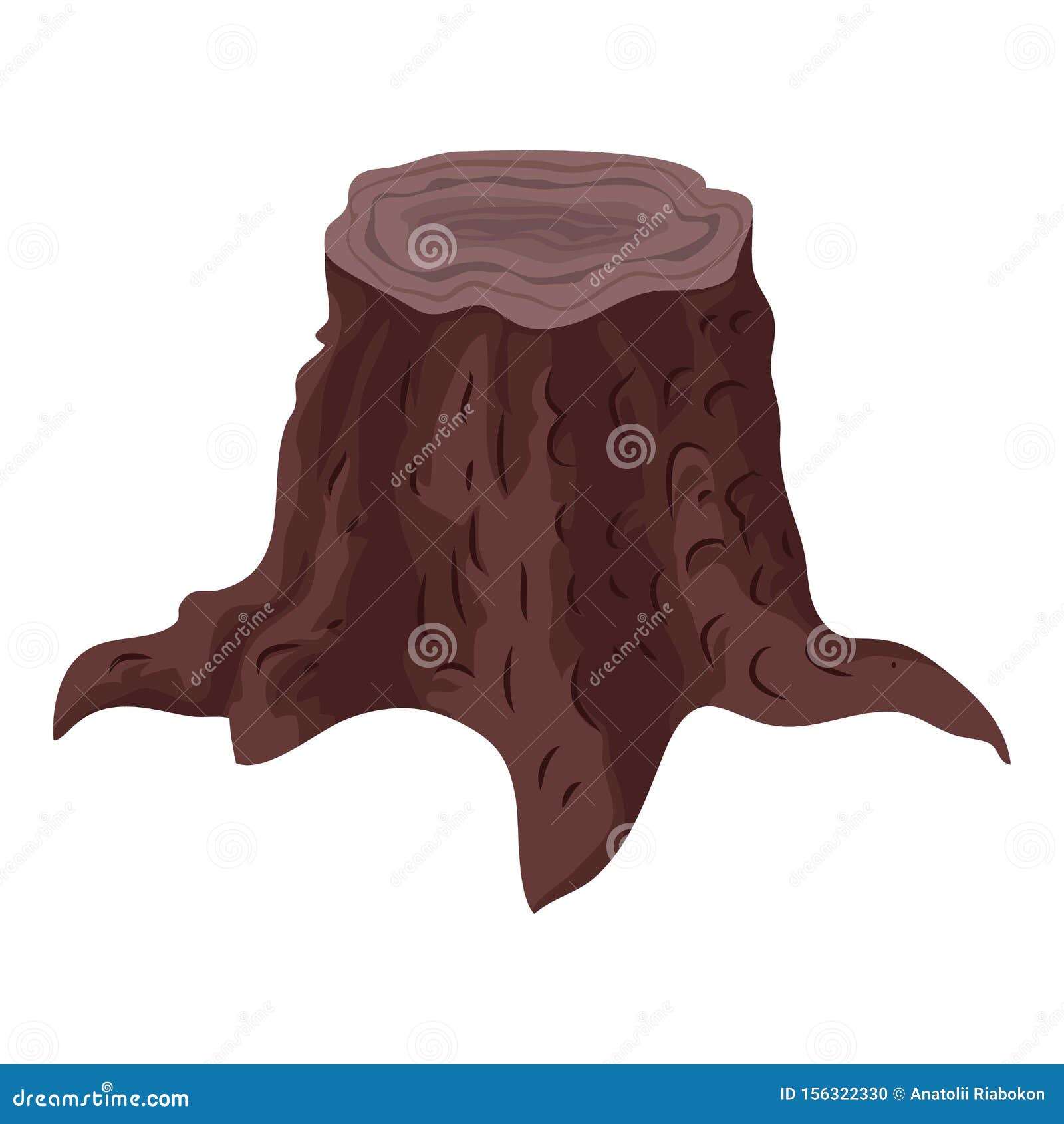 Forest Tree Stump Icon, Cartoon Style Stock Vector - Illustration of ...