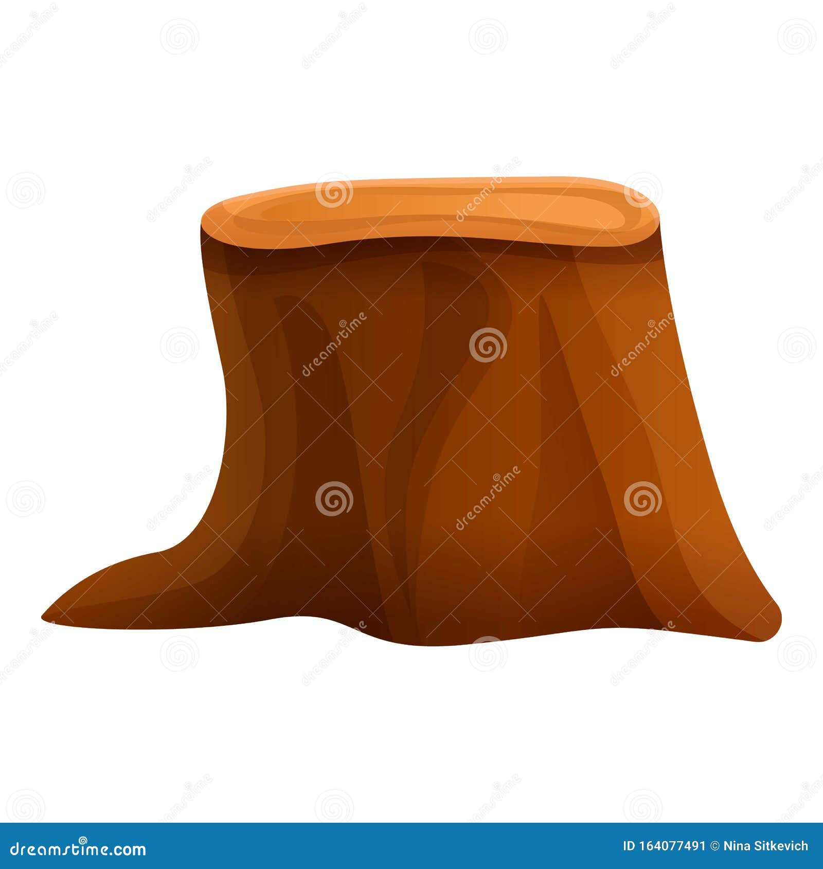 Forest Tree Stump Icon, Cartoon Style Stock Vector - Illustration of ...