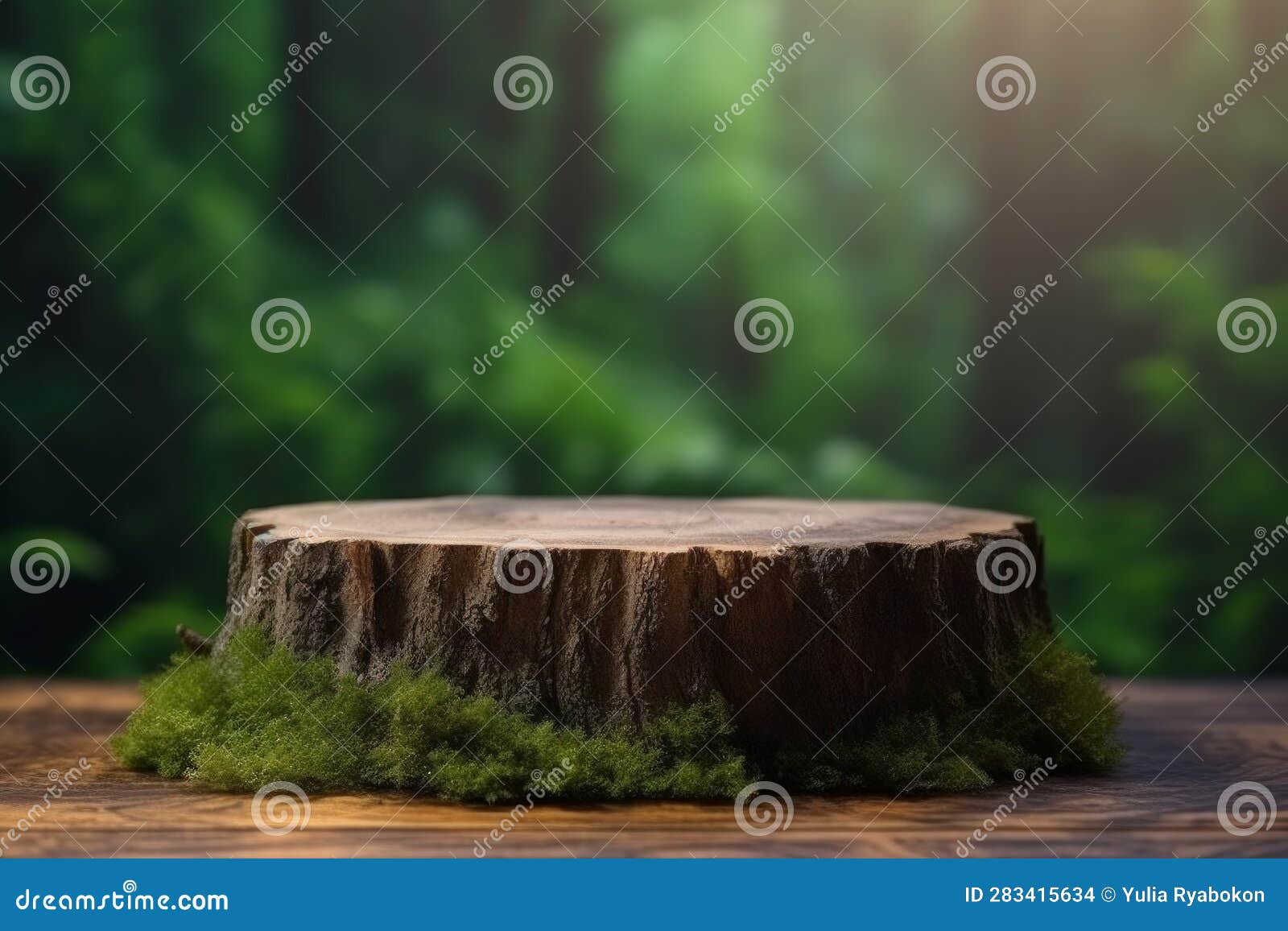 Forest Tree Stump. Generate Ai Stock Illustration - Illustration of ...