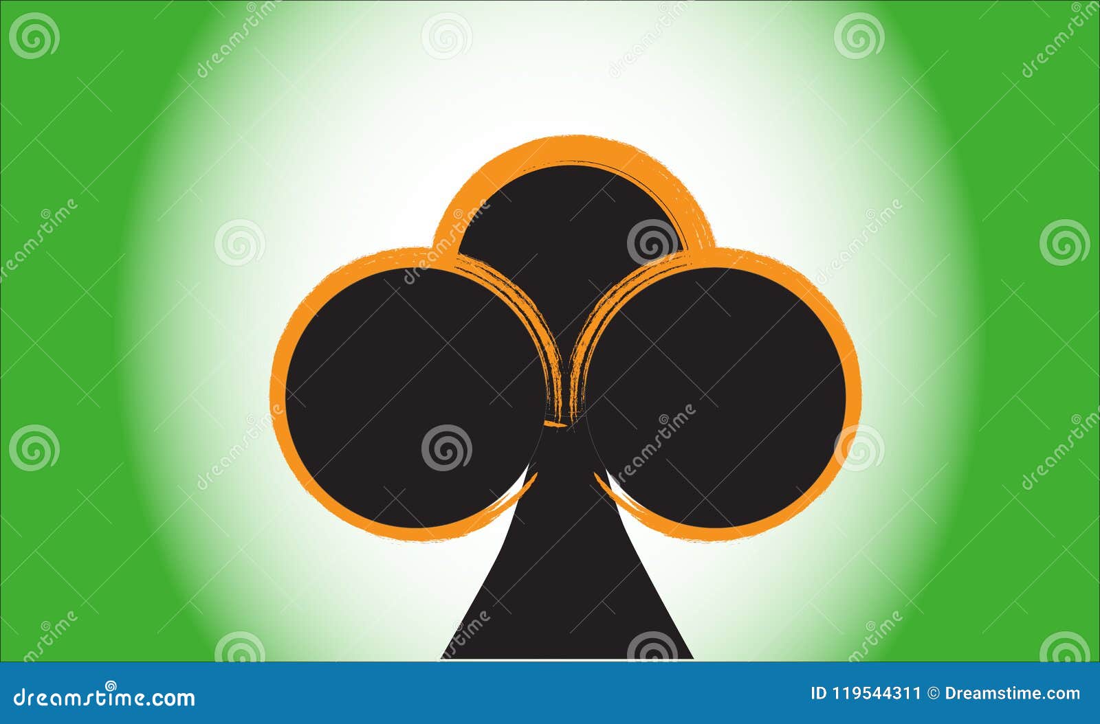 Forest Tree Three Circle Beautiful Stock Illustration - Illustration of ...