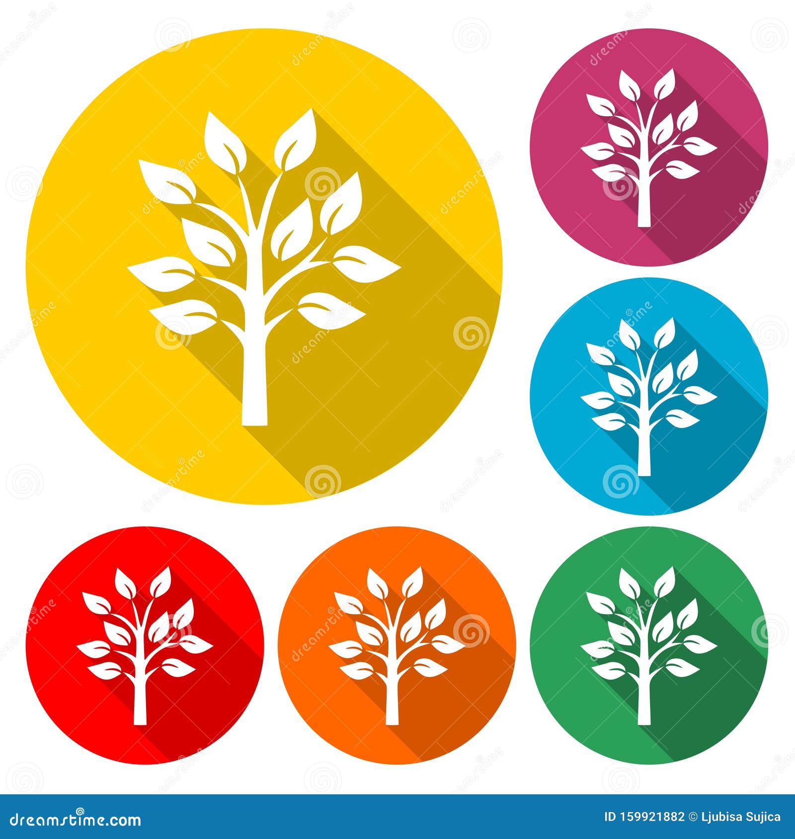 Forest / Trees Icon Set Vector Illustration Stock Vector - Illustration ...