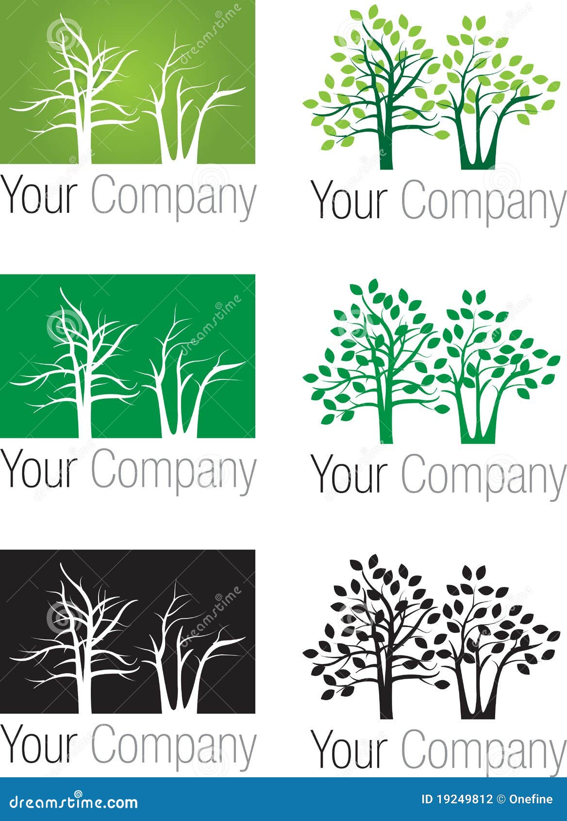 Forest trees logo stock vector. Illustration of bonsai - 19249812