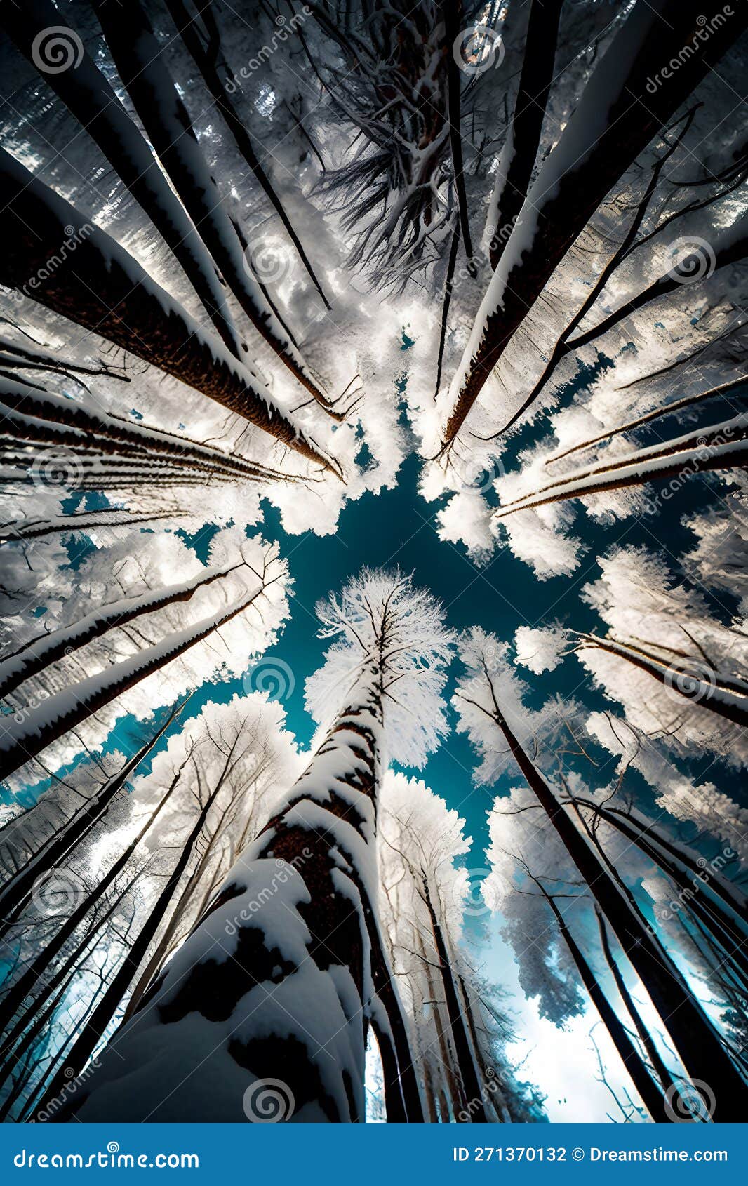Forest Trees Seen from Below. Stock Photo - Image of nature, timberland ...