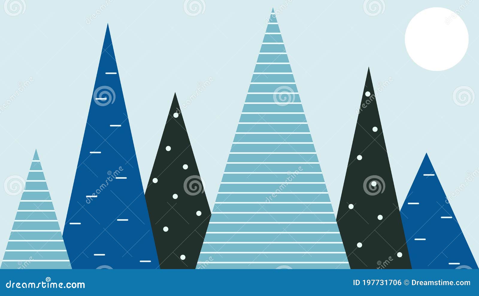 Forest with Triangular Trees. Stock Vector - Illustration of abstract ...