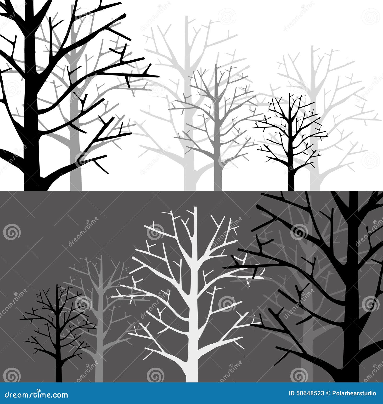 Forest in two Monotone stock vector. Illustration of secret - 50648523