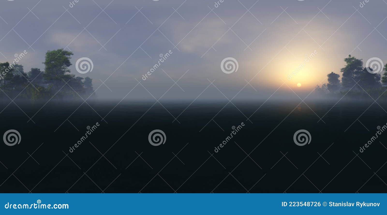 Forest Under the Sky with Clouds, HDRI, Environment Map Stock ...
