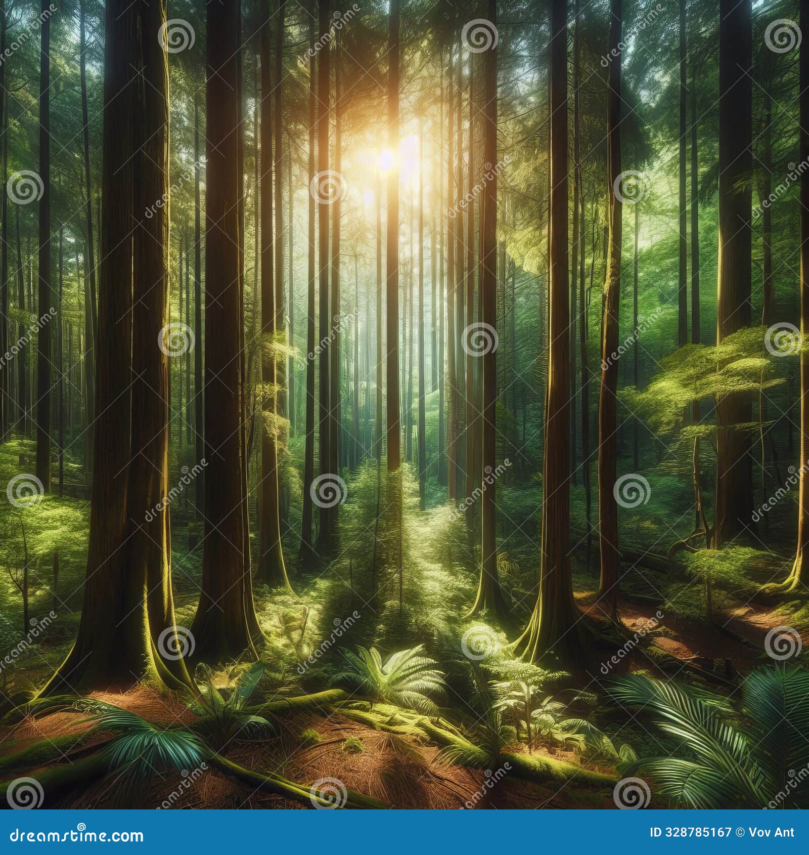 Top View Of Dense Rainforest. Thick Tropical Rainforest. Green Palm ...