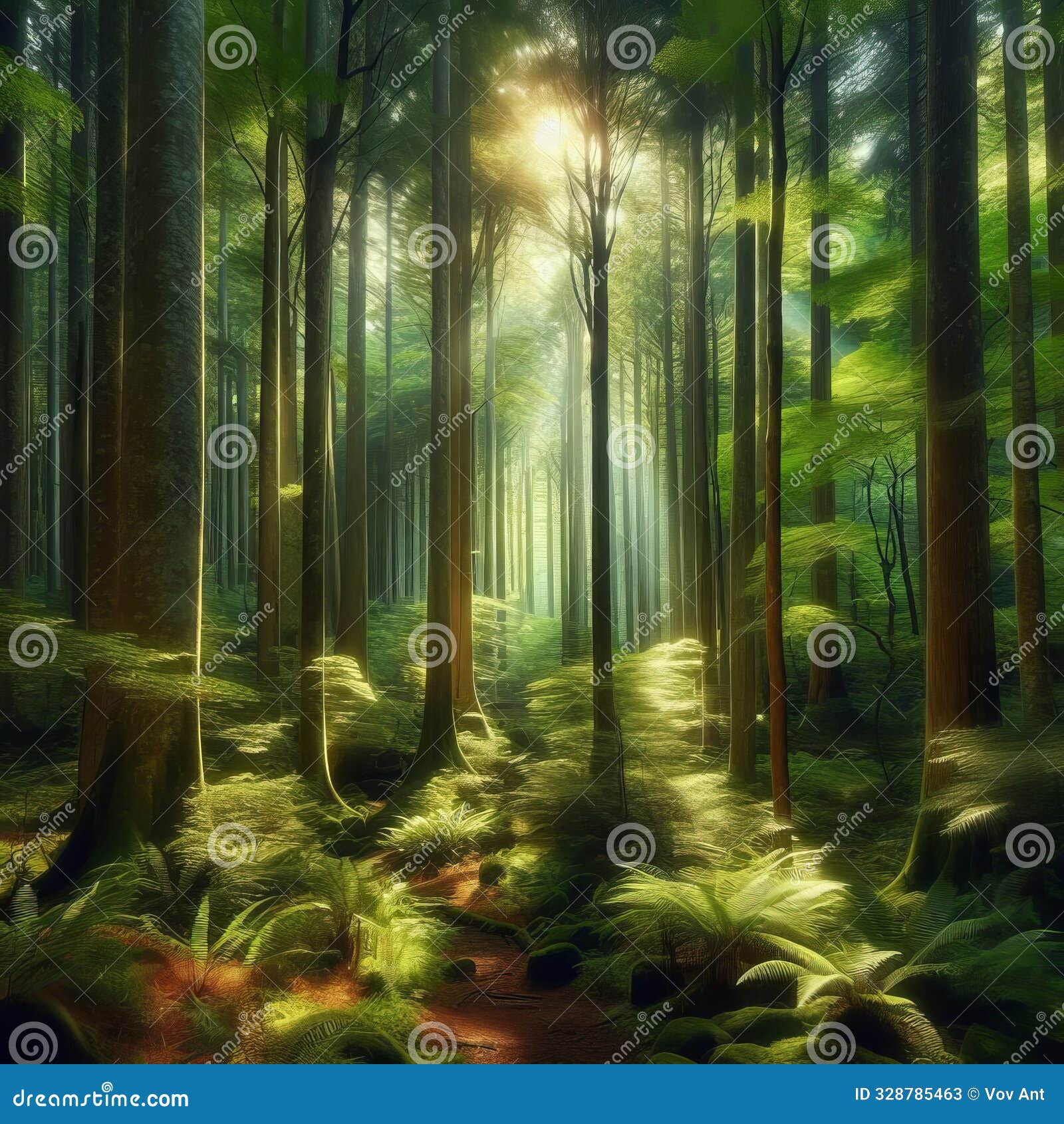 Top View Of Dense Rainforest. Thick Tropical Rainforest. Green Palm ...