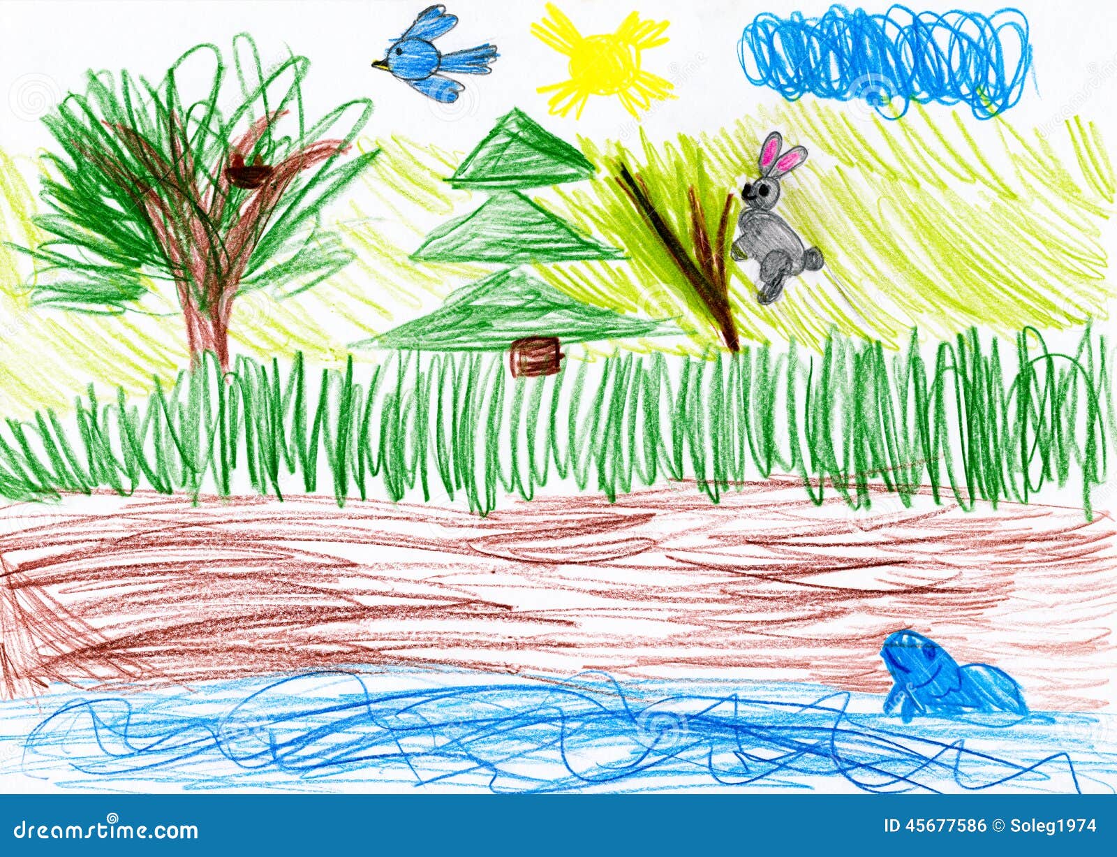 Forest Drawing For Kids