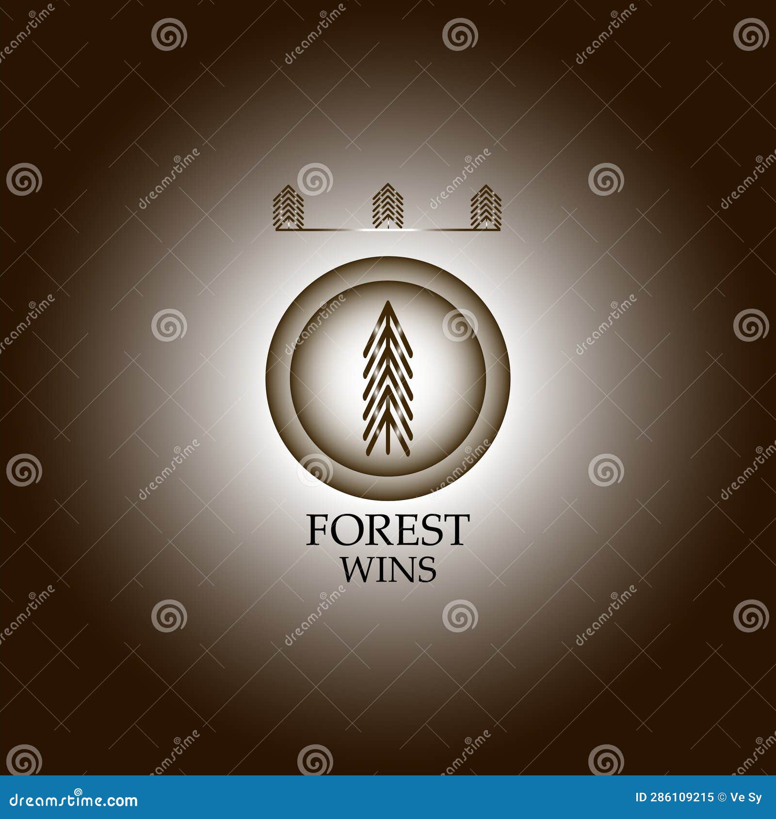 FOREST WINS LOGO stock illustration. Illustration of advertising ...