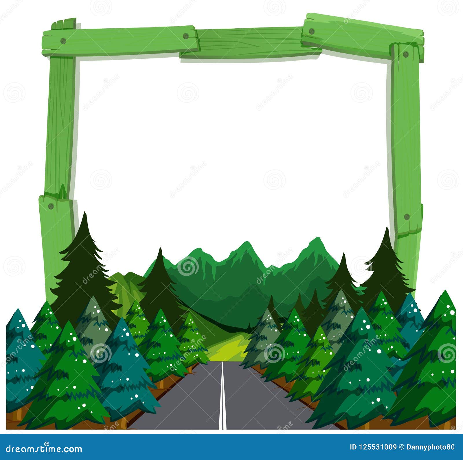 A forest wooden frame stock vector. Illustration of texture - 125531009
