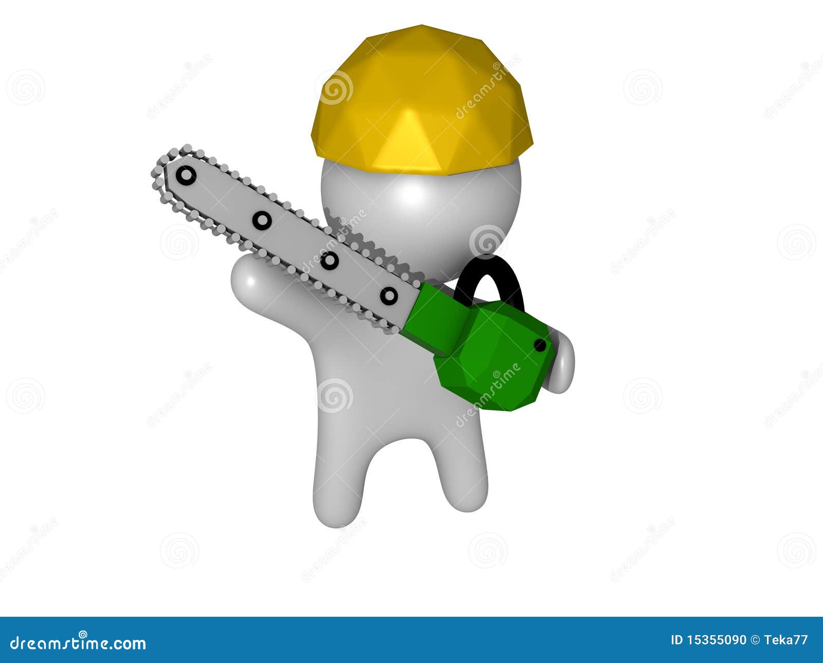 Forest worker 3d stock illustration. Illustration of plain - 15355090