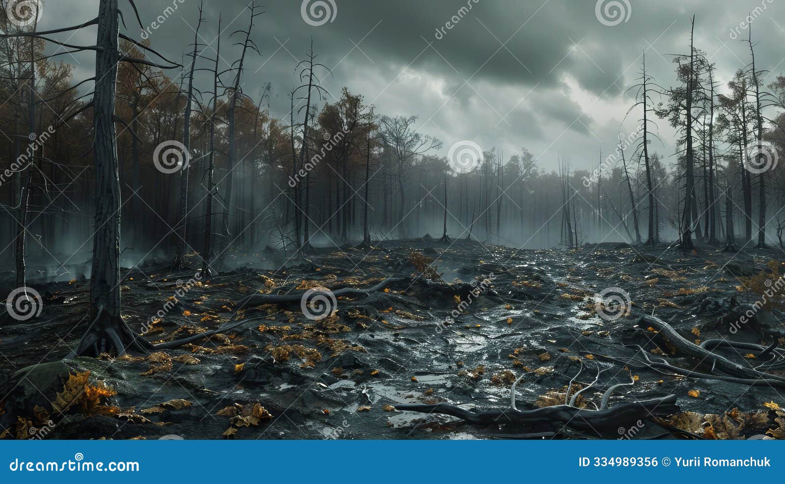 Forested Landscape Devastated by Acid Rain a Stark Reminder of ...