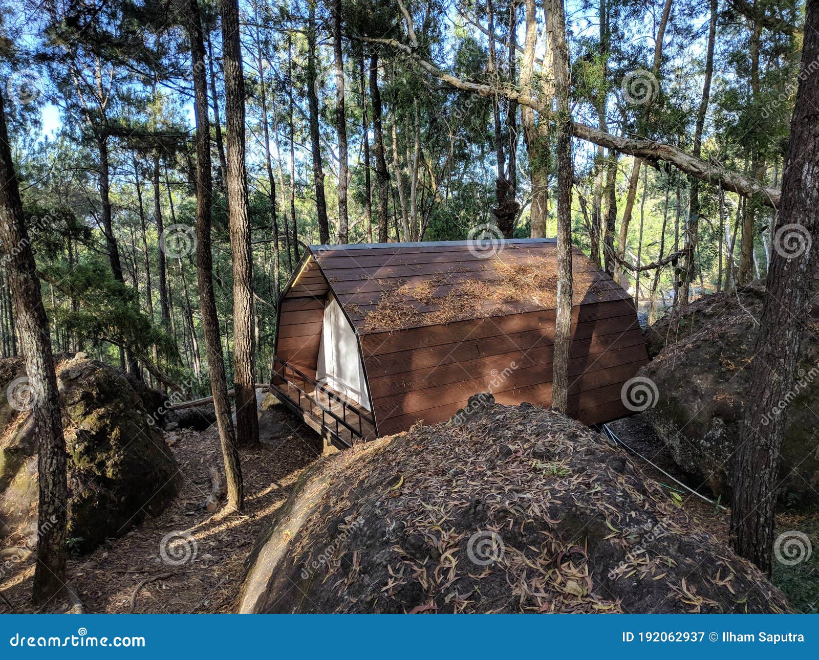 Forester Cabin in the Forest. Small House Stock Image - Image of logs ...