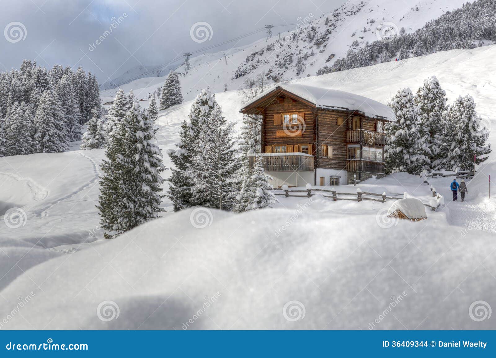 Forester House in Arosa stock photo. Image of view, sunshine - 36409344