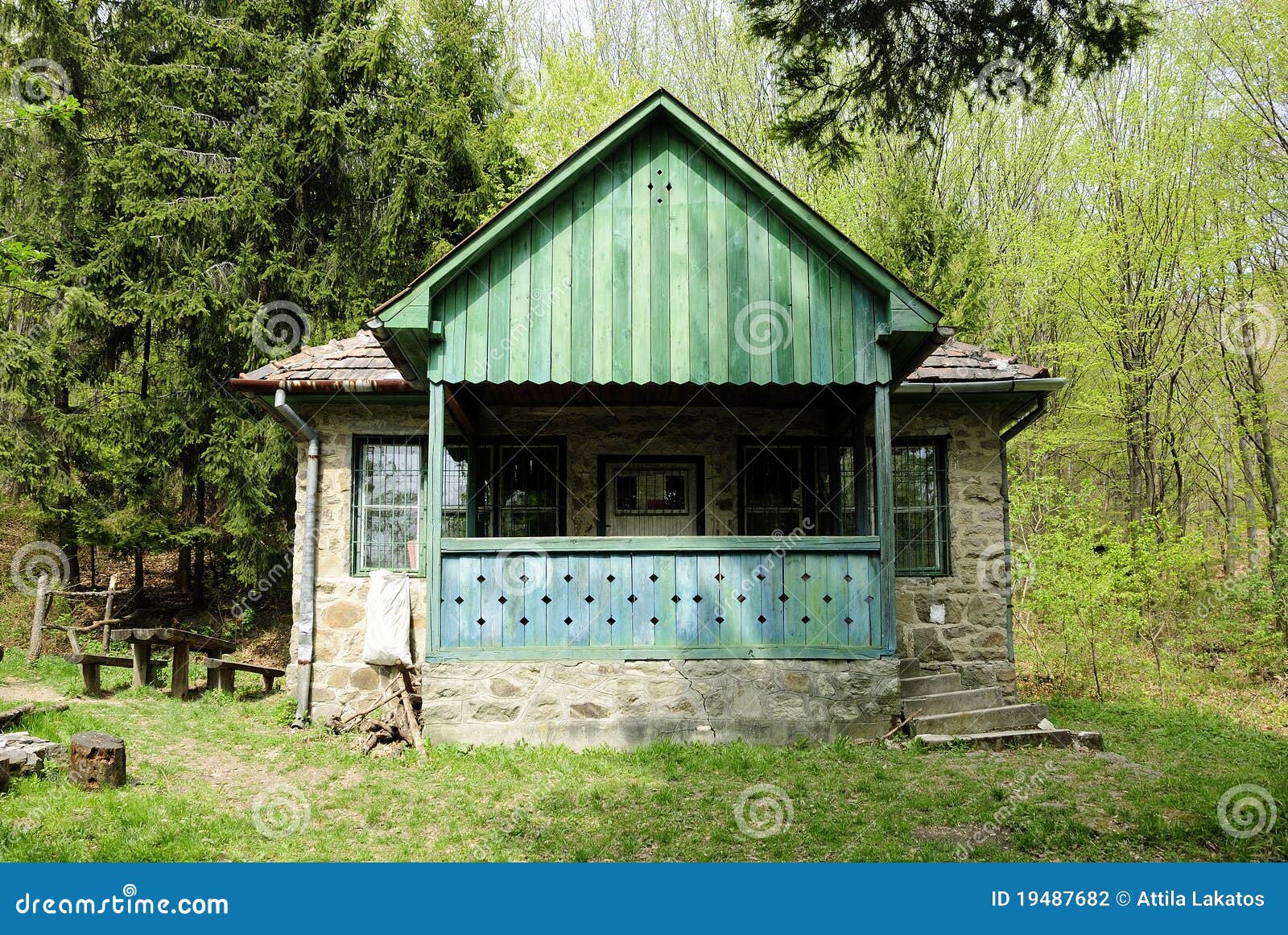 Forester s house stock photo. Image of season, mountain - 19487682