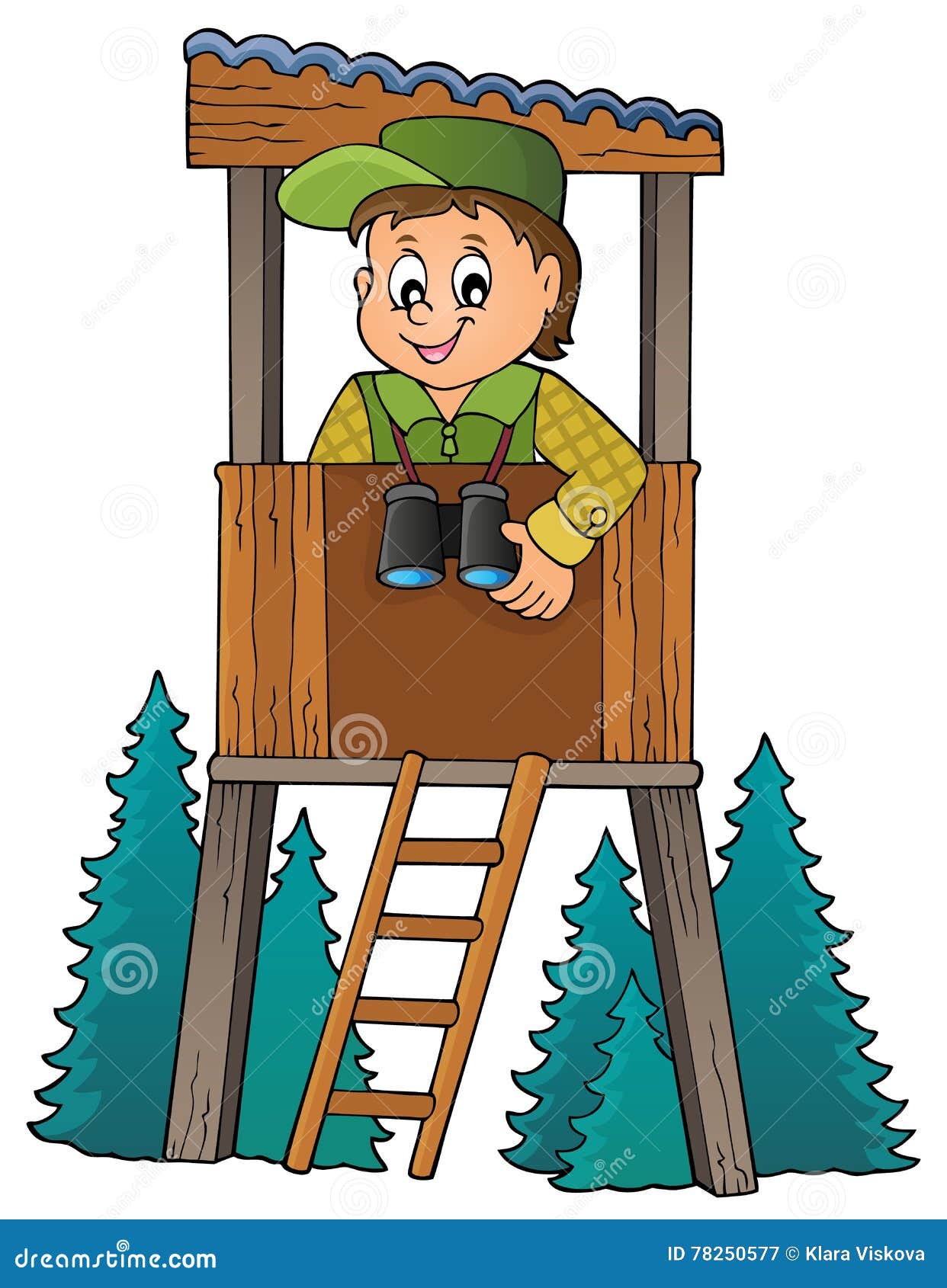 Forester theme image 1 stock vector. Illustration of draw - 78250577