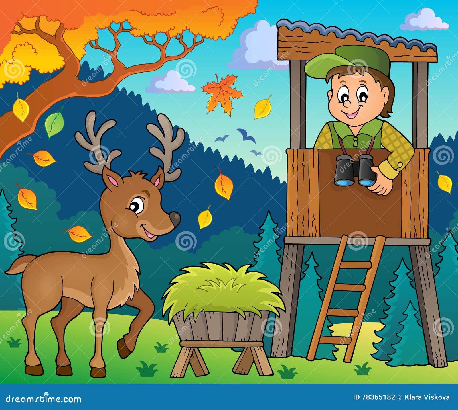 Forester theme image 4 stock vector. Illustration of drawing - 78365182