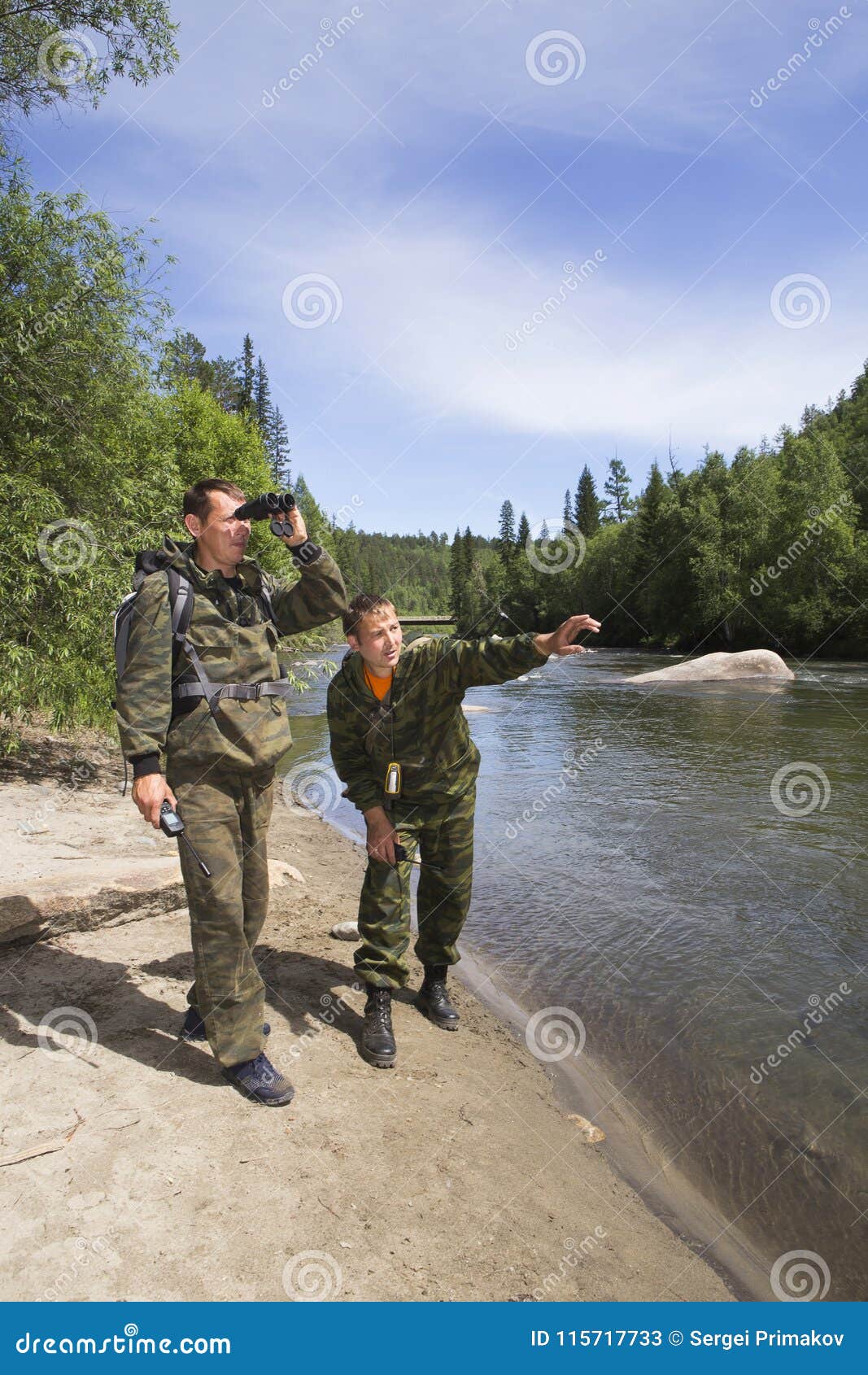 Foresters Make a Detour Around the Territory Stock Image - Image of ...