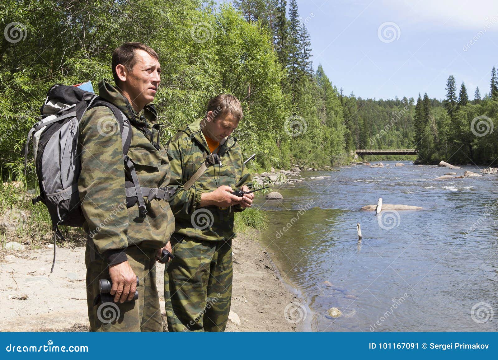 Foresters Make a Detour Around the Territory Stock Image - Image of ...
