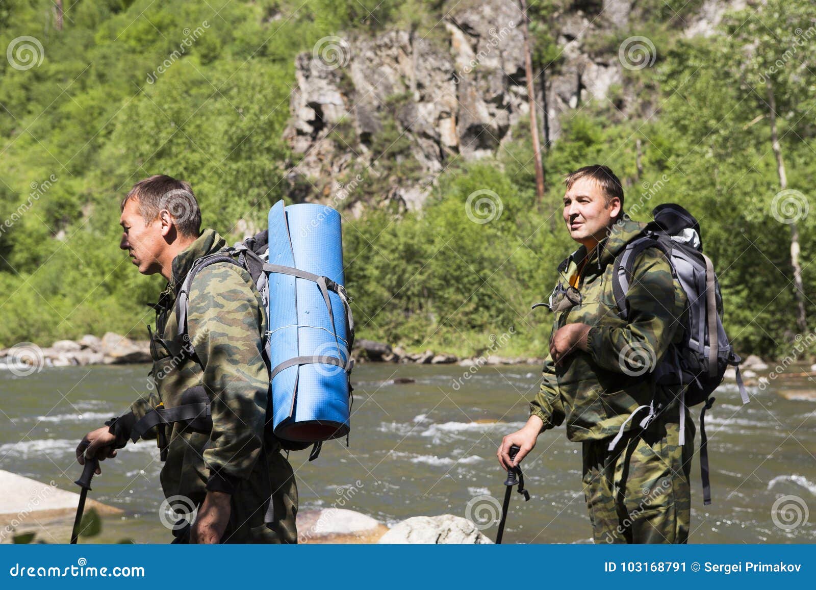 Foresters Make a Detour Around the Territory Stock Image - Image of ...