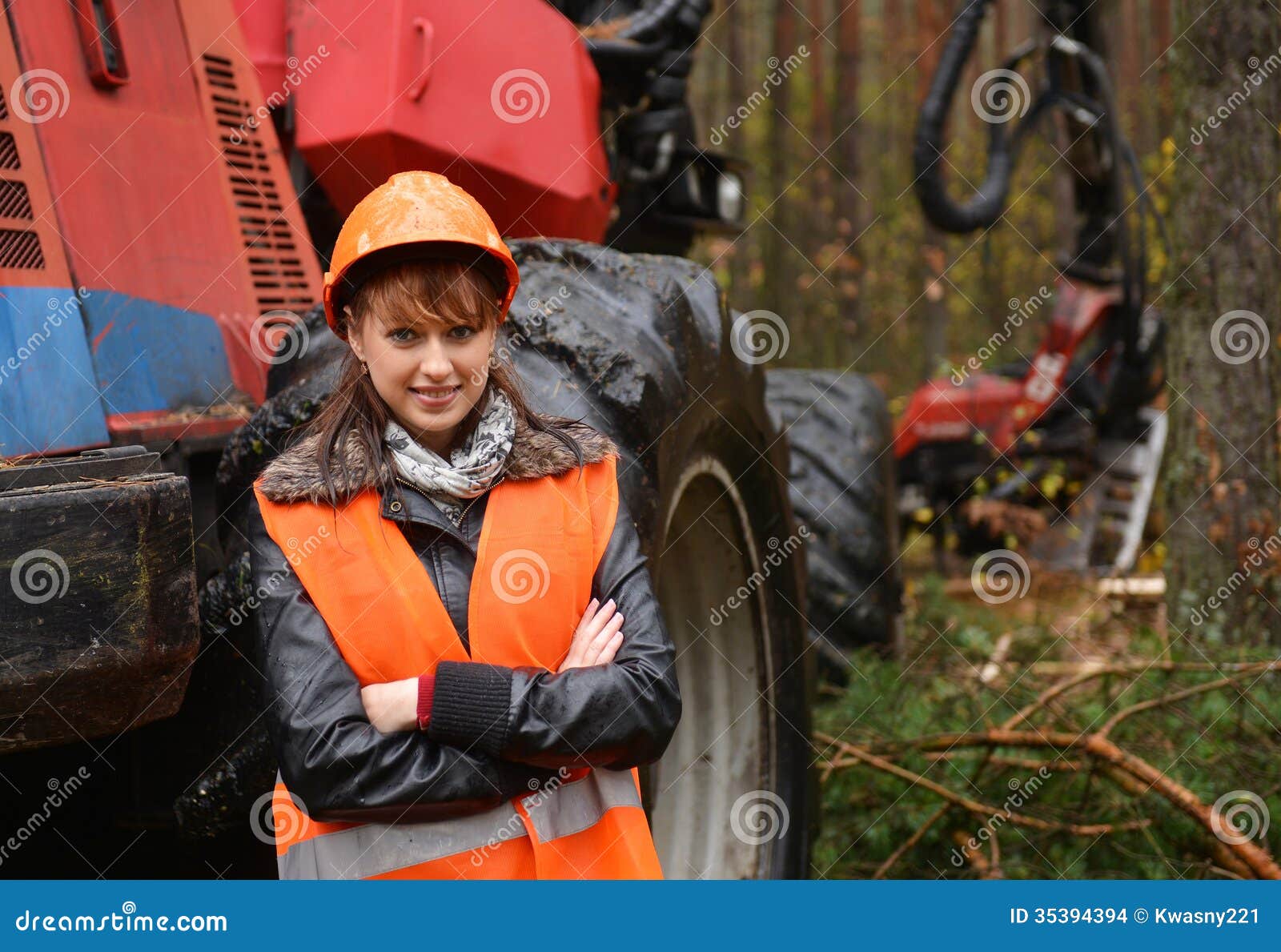 Forestry worker stock photo. Image of cute, beauty, fashion - 35394394