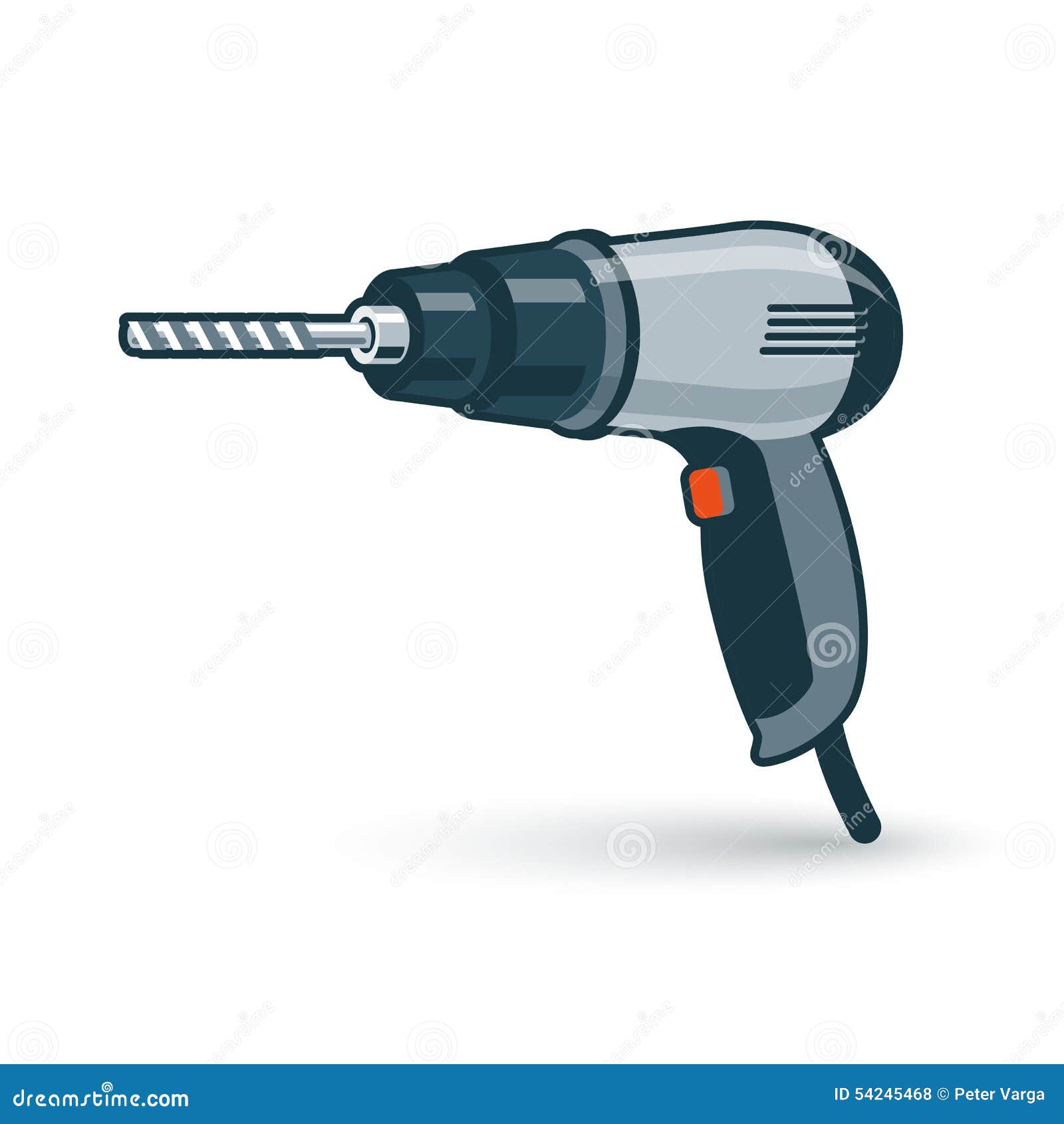 Foreuse de main illustration de vecteur. Illustration of travail - 54245468