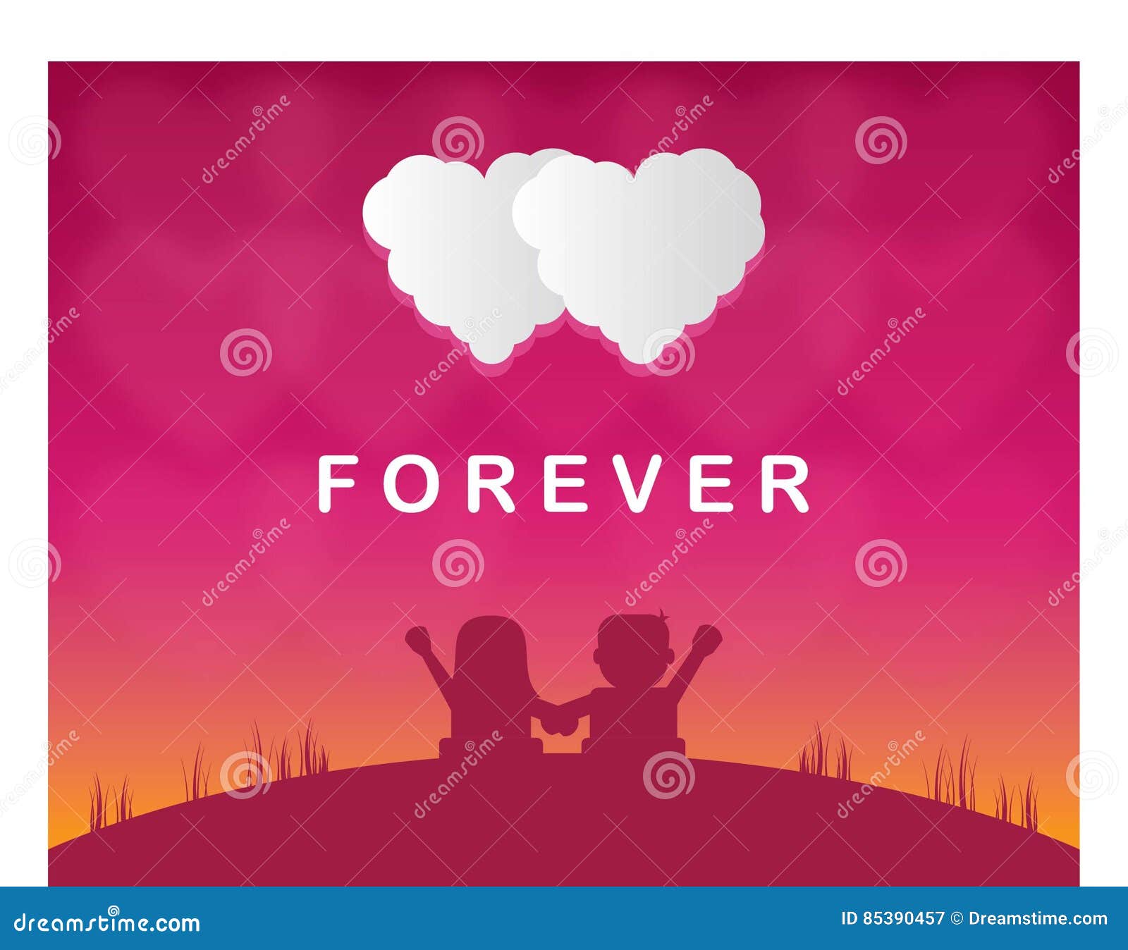 Forever stock illustrationer. Illustration av himmel - 85390457