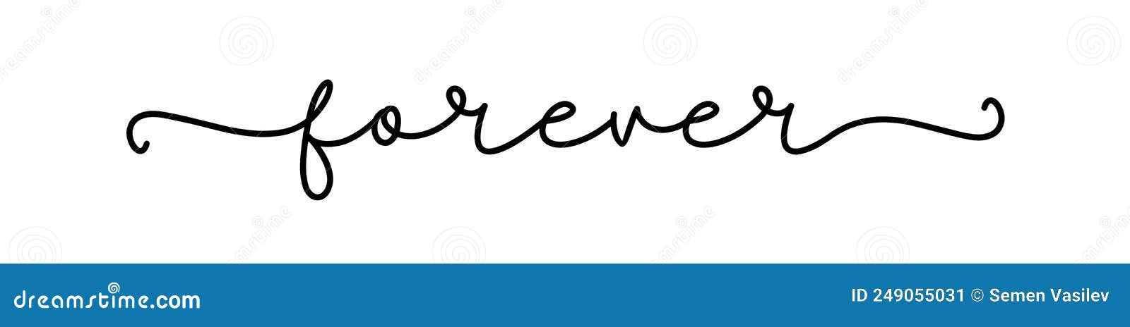 FOREVER. Continuous Line Type Text Forever Stock Vector - Illustration ...