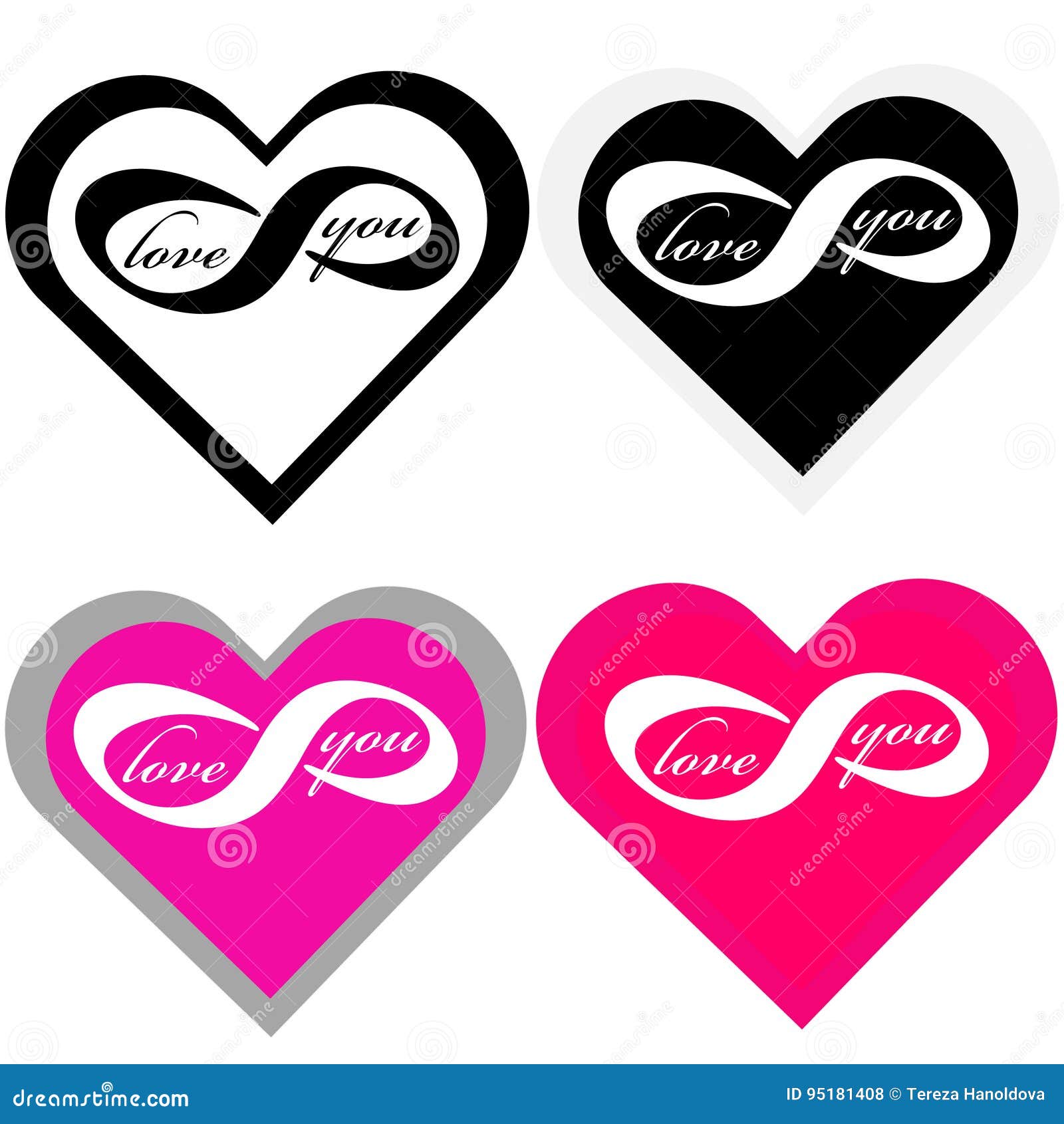 Forever Love Icon Isolated on White Background Stock Vector ...