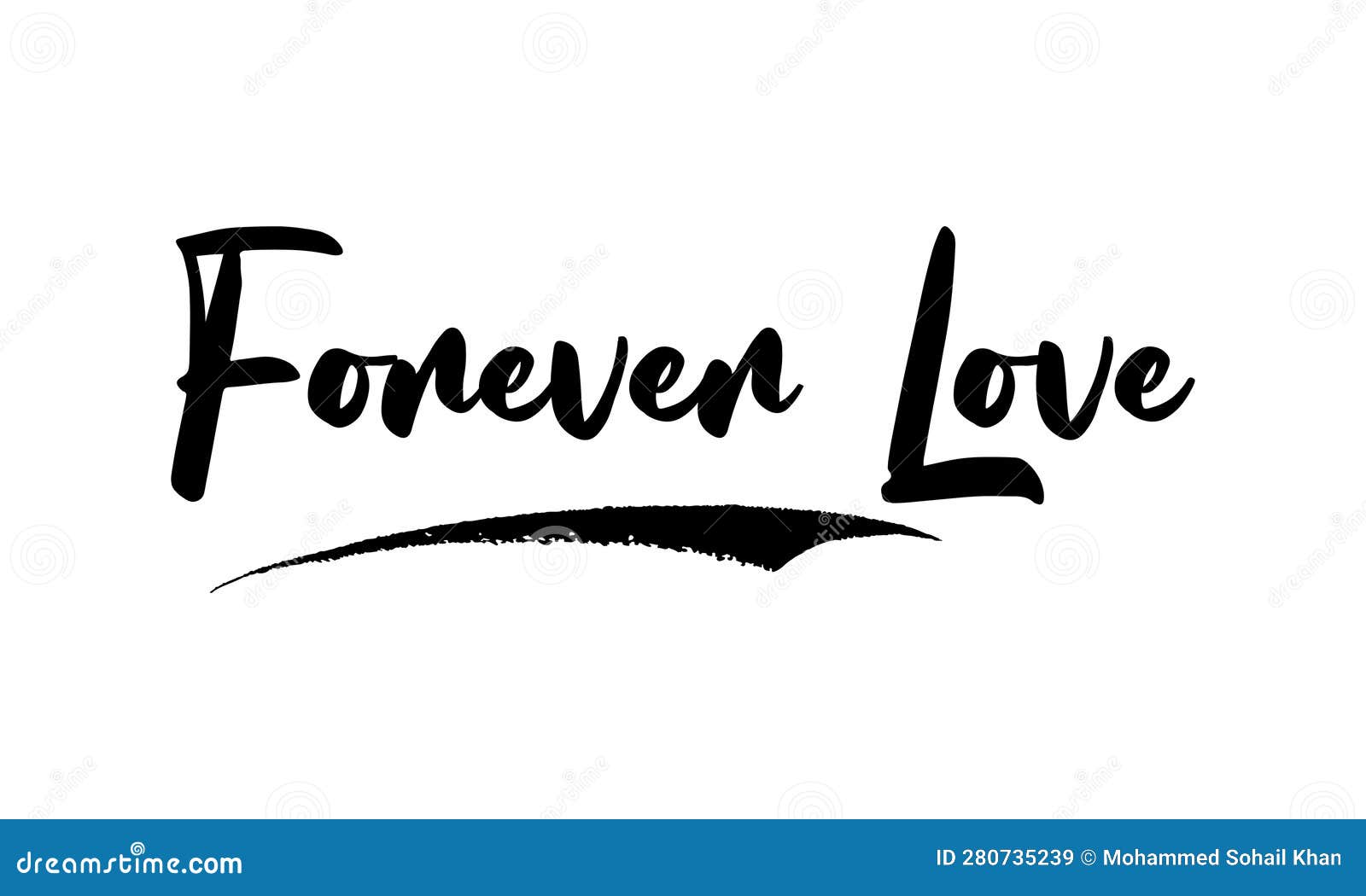 Forever Love Stylish Bold Text Lettering Typography Vector Design Quote ...