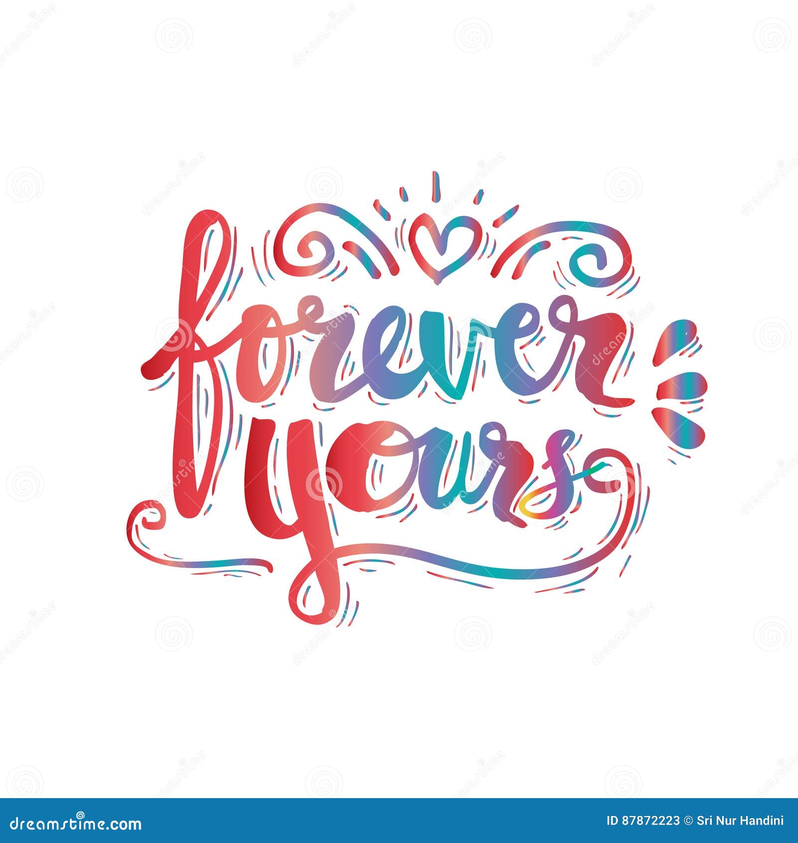 Forever Yours stock illustration. Illustration of decoration - 87872223