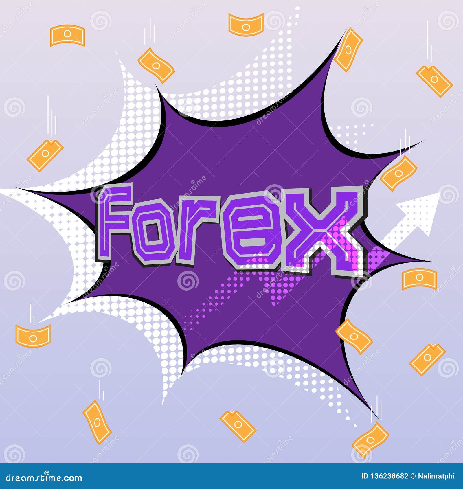 Forex Banknote Concept with Comic Text Background Editorial Photography ...