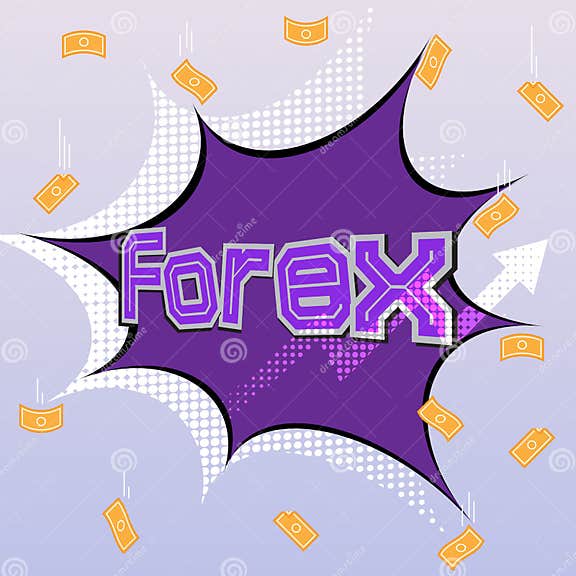 Forex Banknote Concept with Comic Text Background Editorial Photography ...