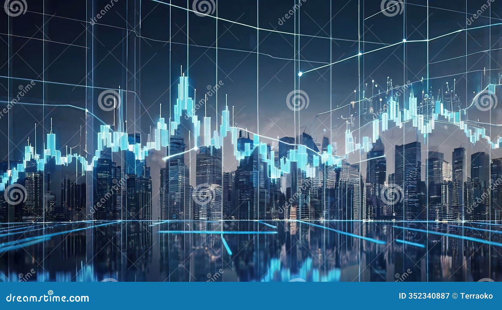 Background Of Trading Stock Market Volume And RSI Indicator Technical ...