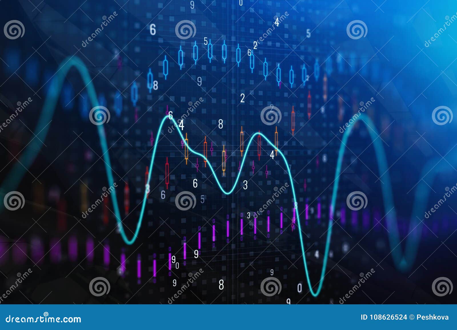 Forex chart backdrop stock illustration. Illustration of blue - 108626524