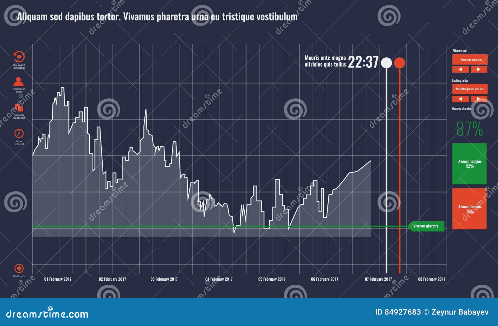 Forex Chart Infographic Template Sample. Vector Illustration Stock ...